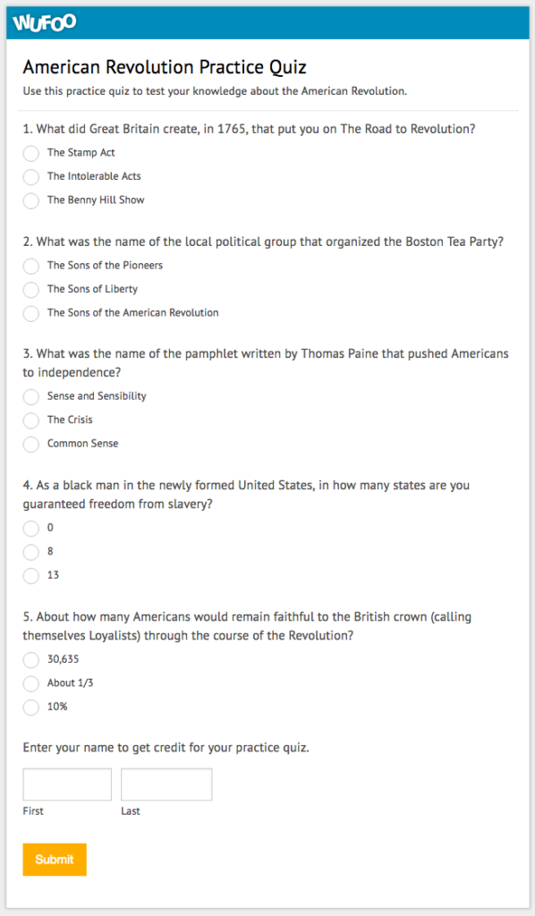 How to Create Practice Quizzes & Tests With Wufoo | Wufoo