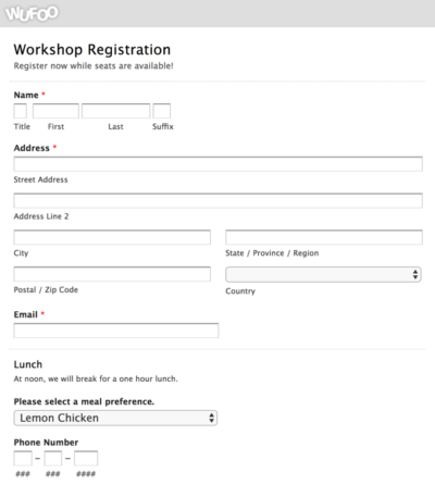 How to Use Online Forms for Events | Wufoo