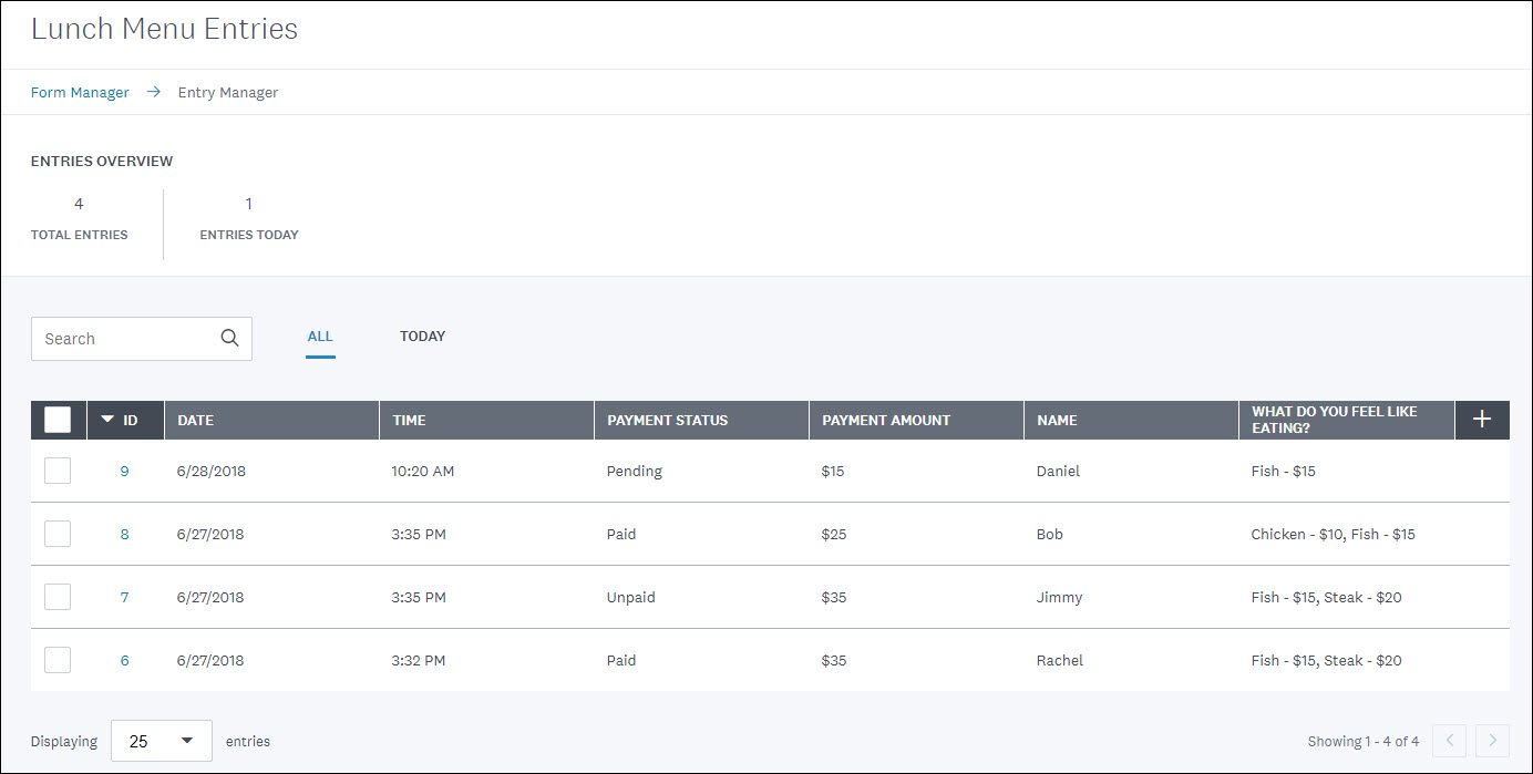 Try our new form entry manager! (beta) | Wufoo