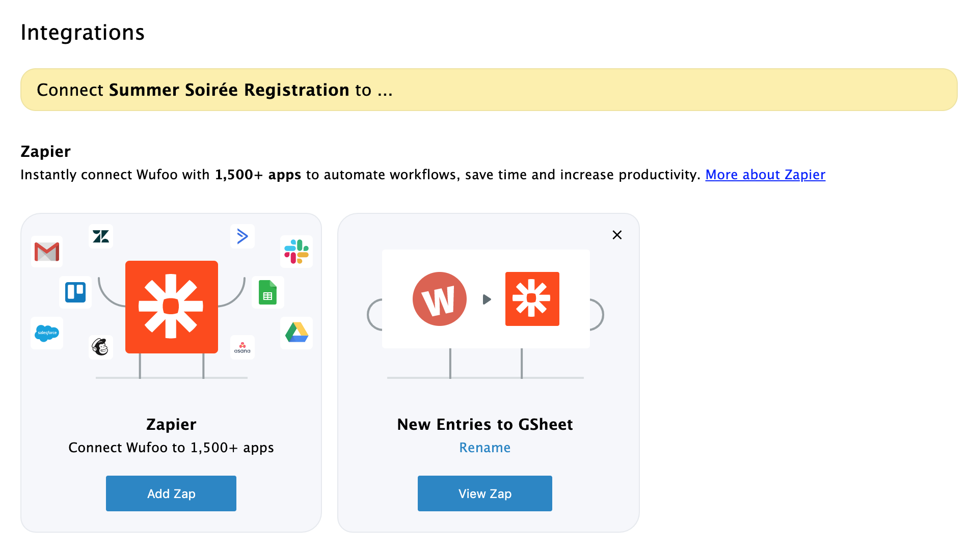 Introducing an all-new Zapier integration experience | Wufoo