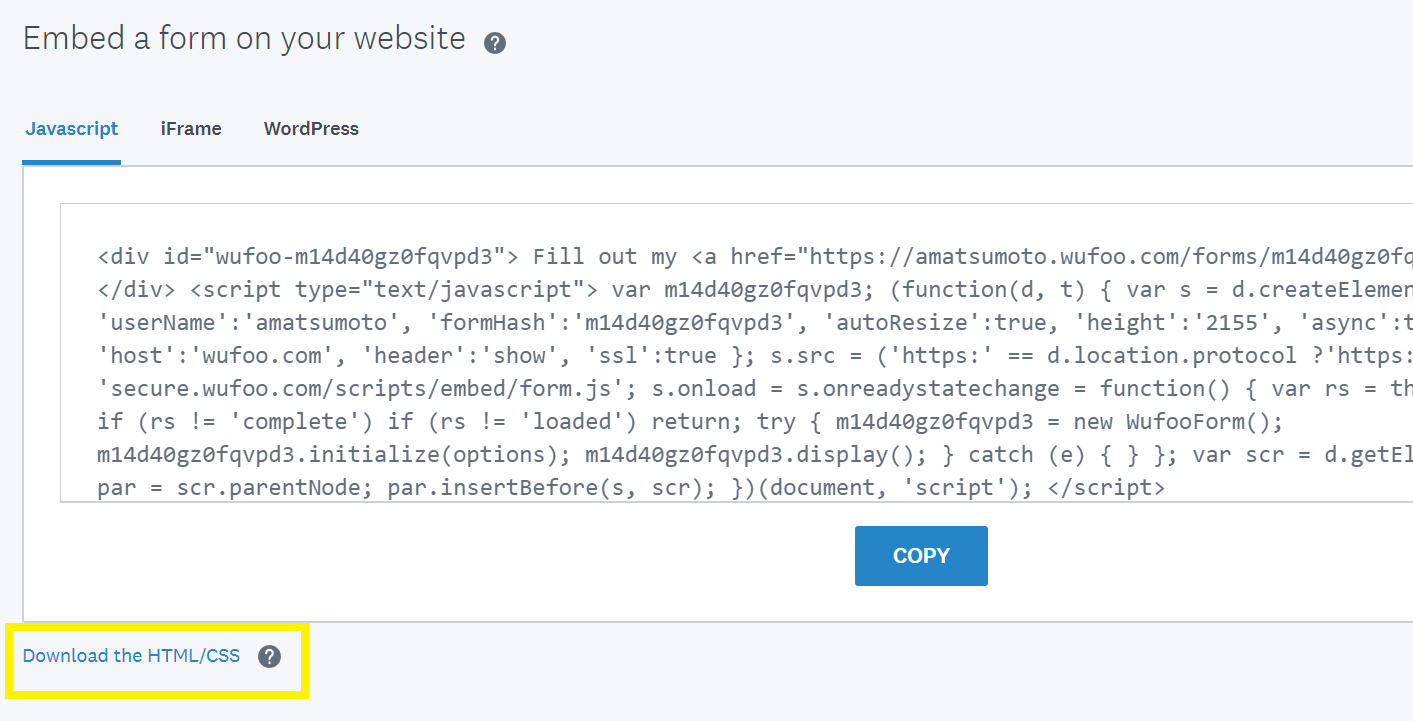 Super simple: Embedding Wufoo forms on your website | Wufoo