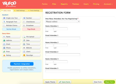2 easy ways to allow multiple attendees on your registration forms | Wufoo